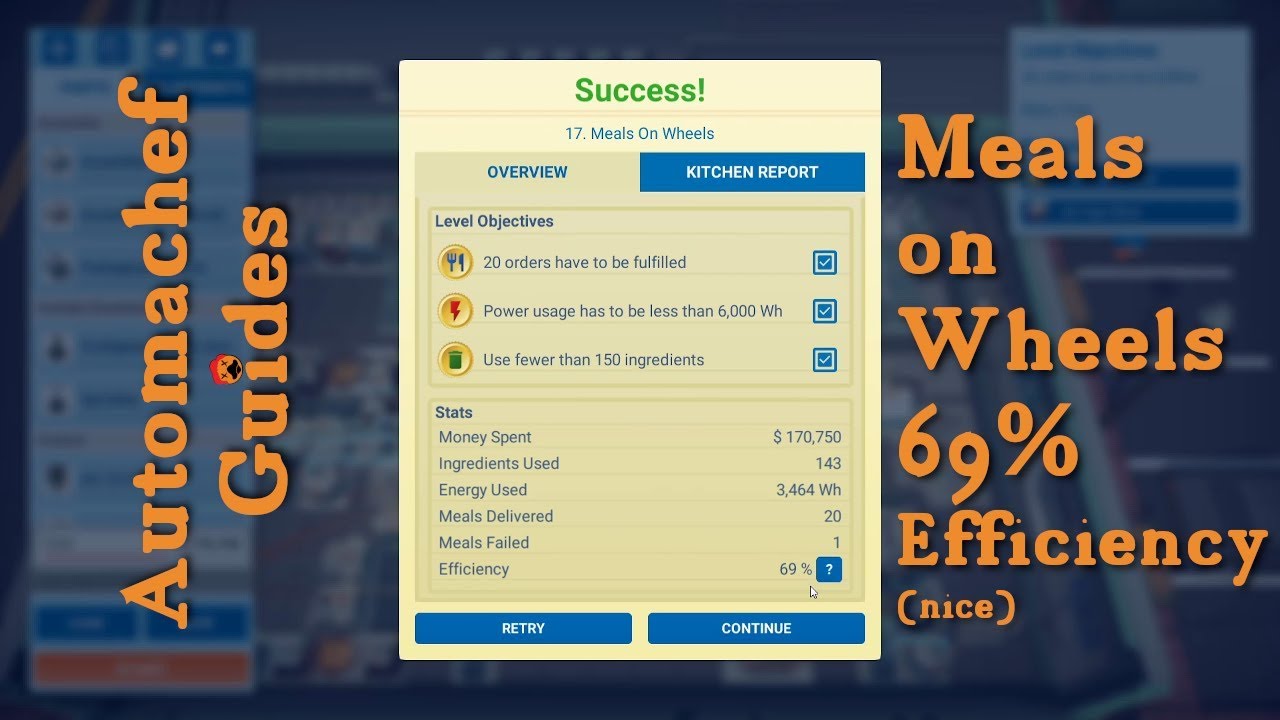 Automachef Tips & Tricks - Meals on Wheels 69% - YouTube