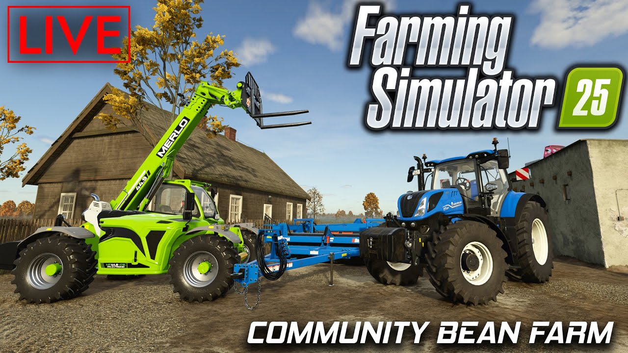 Back on the Bean Farm | Farm Sim 25 Live - YouTube