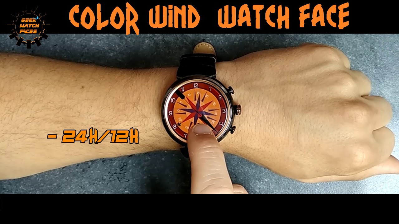 Color Of The Wind The Watch Face (Android Wear) - YouTube