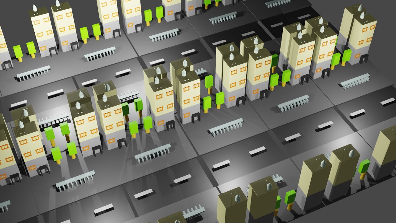 Apartment night light animation using blender - YouTube