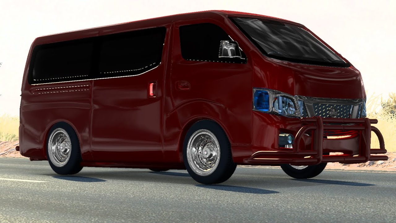 NISSAN NV350 (URVAN) CARAVAN MOD|ALL RED|ETS2 1.55 |CUSTOM STRAIGHT ...