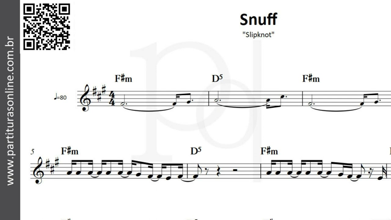 Snuff ♪ Slipknot | Partitura - YouTube