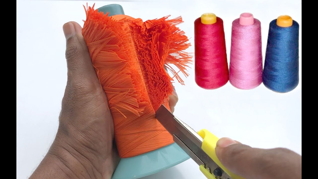 ASMR Cutting Yarn 🍀👌Relaxing ASMR yarn Carving 👋 ️Satisfying video👍New ...