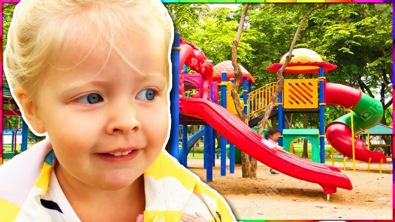 👧 Little Girl Playground Adventure With Elsa | Playing At The Park With ...