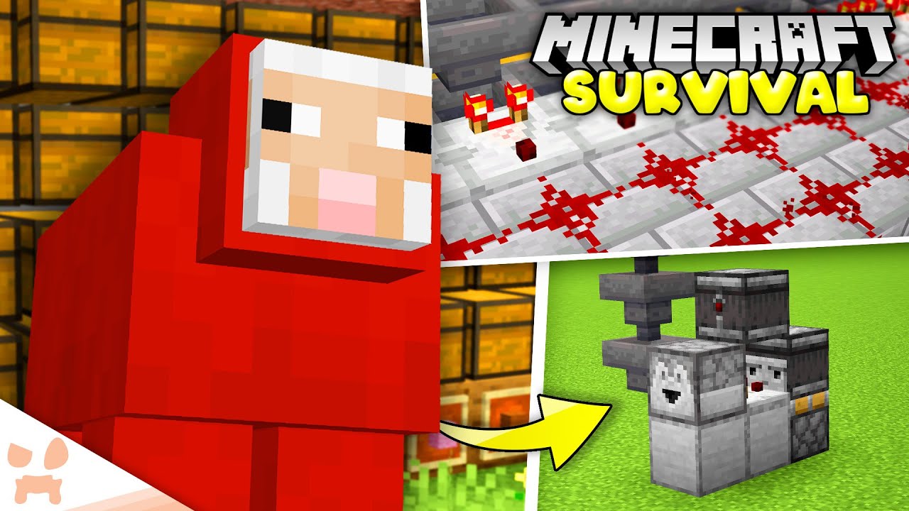 How I Built The BIGGEST REDSTONE MACHINE Of My Minecraft Survival World ...