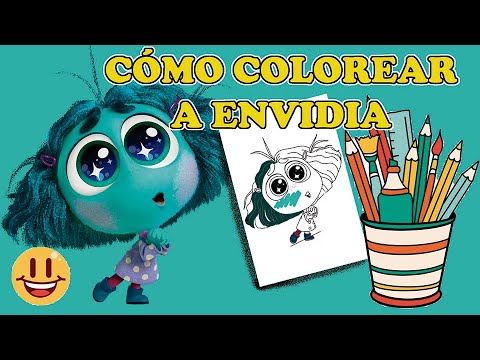 cómo colorear a Envidia de Intensamente - YouTube