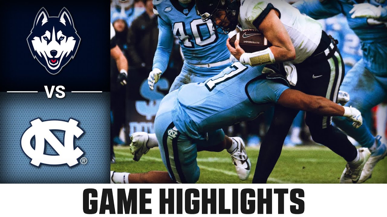 UConn vs. North Carolina Game Highlights | 2024 ACC Football - YouTube