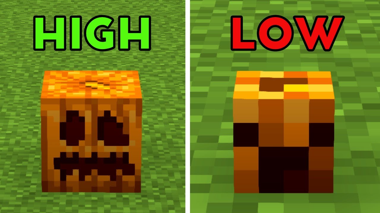 minecraft texture quality HIGH vs LOW - YouTube