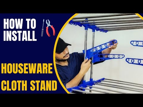 Houseware Cloth Stand | Complete Installation | How to Install/Assemble ...