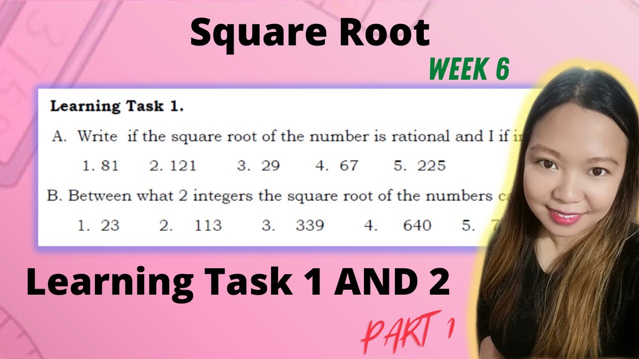 SQUARE ROOT OF A NUMBER| WEEK 6 LEARNING TASK 1 AND 2 PART 1 @LoveMATHTV - YouTube square-root-of-a-number-week-6-learning-task-1-and-2-part-1-lovemathtv-youtube
