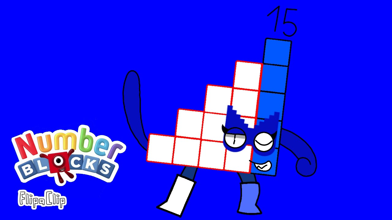 Numberblock 15 sing I'm blue (da ba dee da die) - YouTube