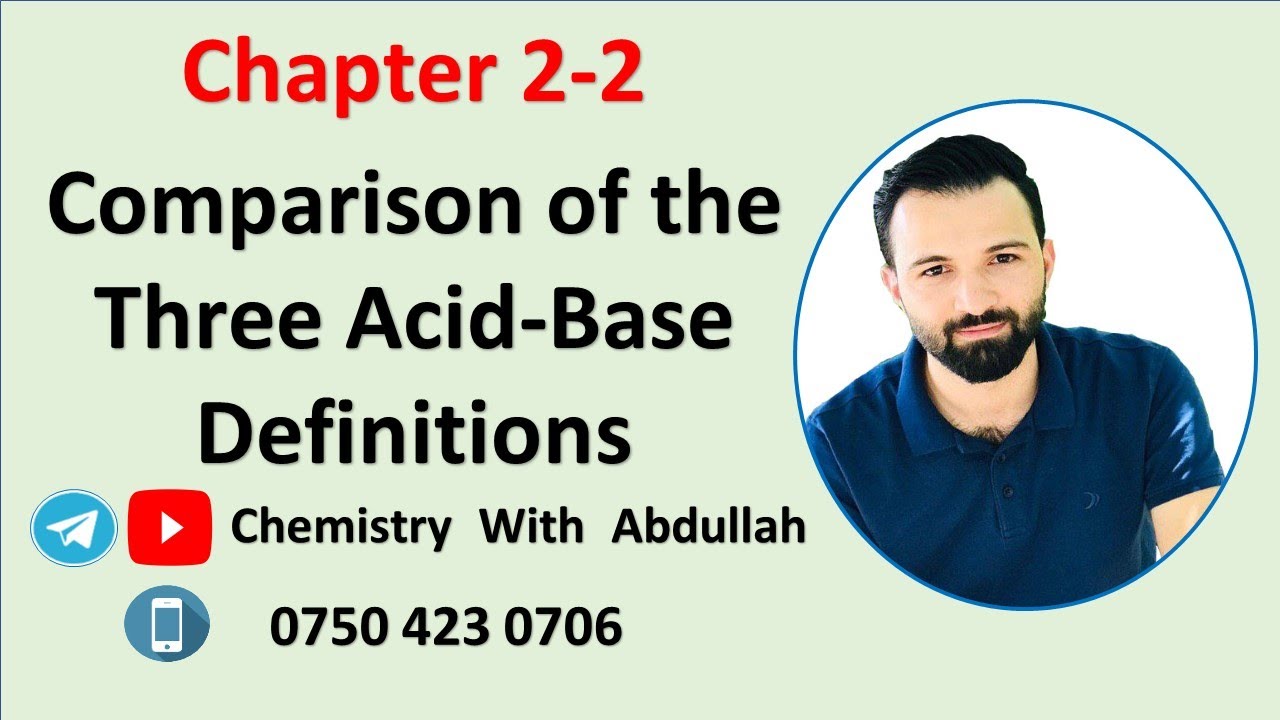 Chapter 2-2 comparison of the three acid base definitions - YouTube