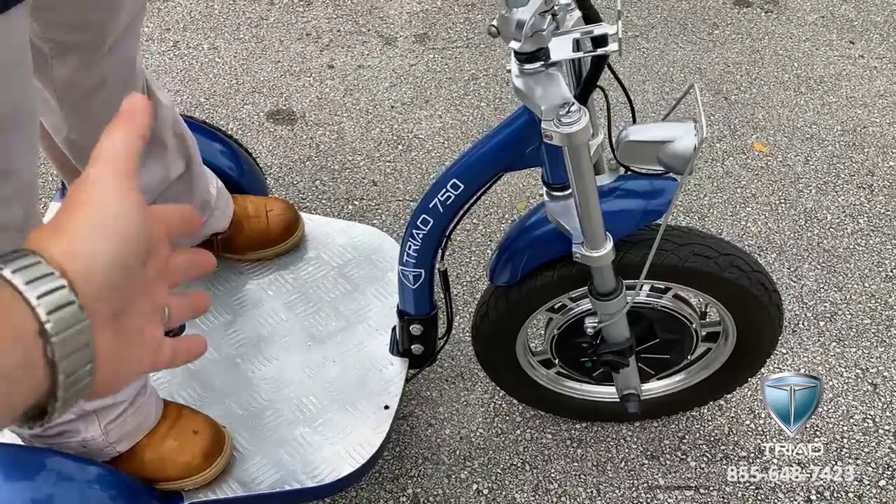 3 Wheel Scooter eScooter Triad 750 CSX XL Quantum Dual 1000W - YouTube