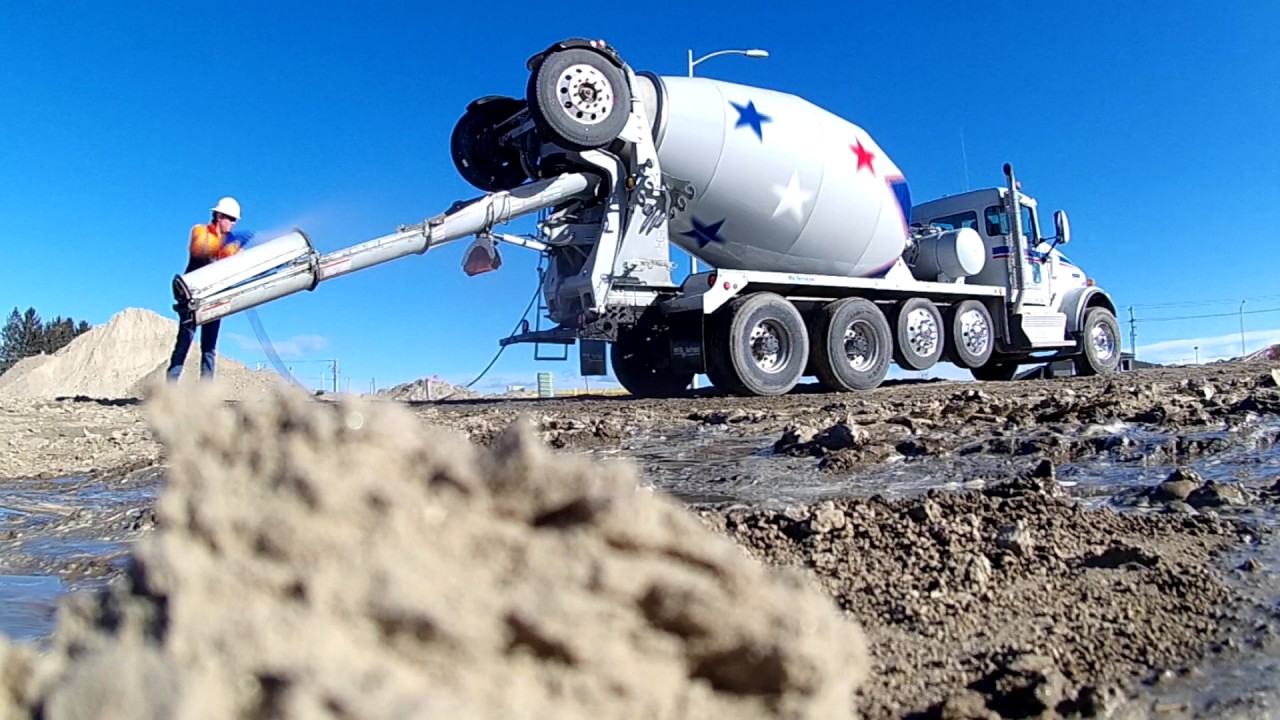 Concrete Mixer Washdown - YouTube