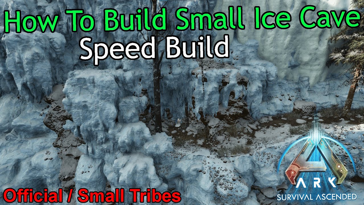 How To Build Small Ice Cave! - Ark Survival Ascended PVP Speed Build ...