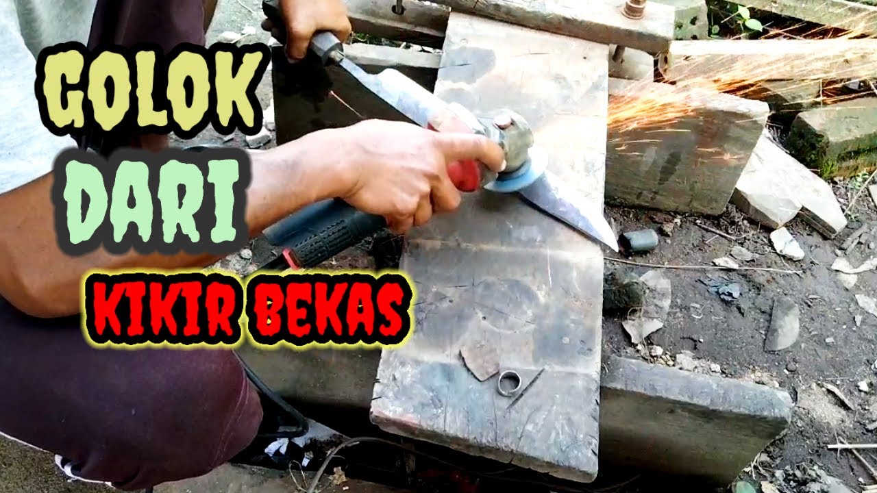cara membuat golok dari bahan kikir - YouTube