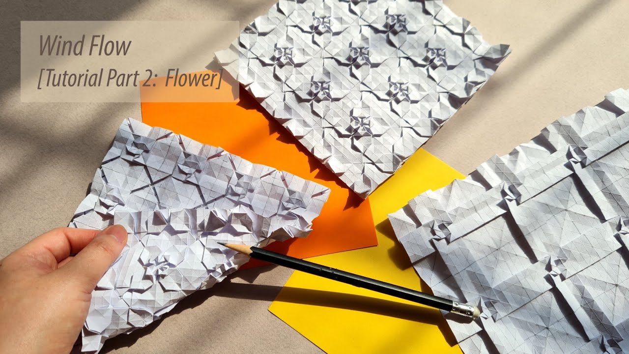 Origami Tessellation : Wind Flow [Tutorial Part 2: Flower] - YouTube