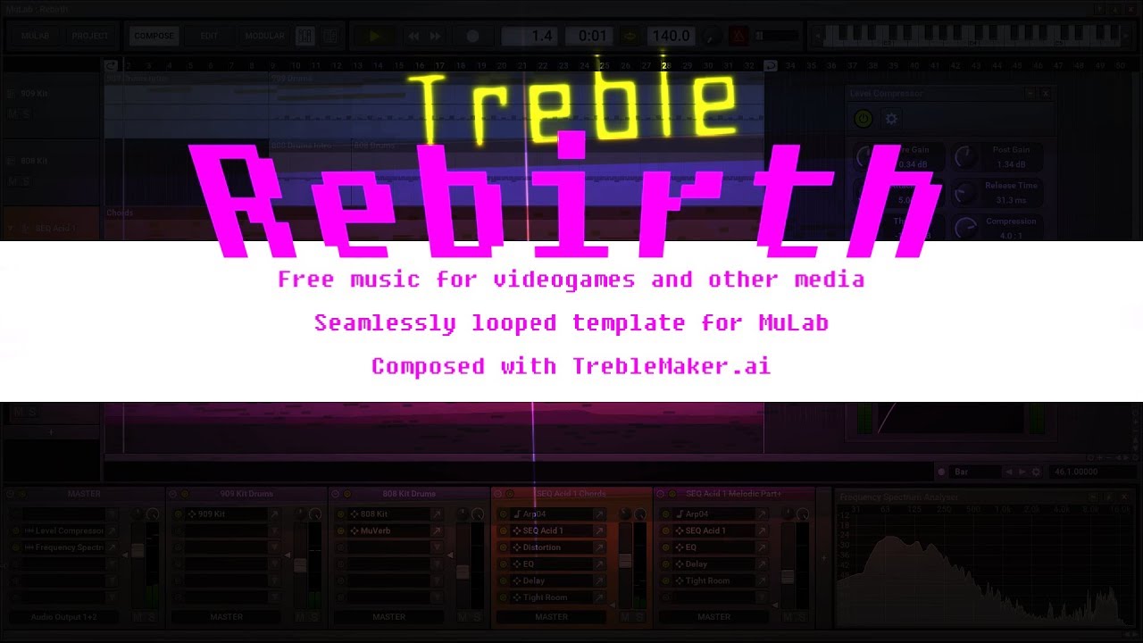 Rebirth - 140bpm acid template for MuLab - YouTube