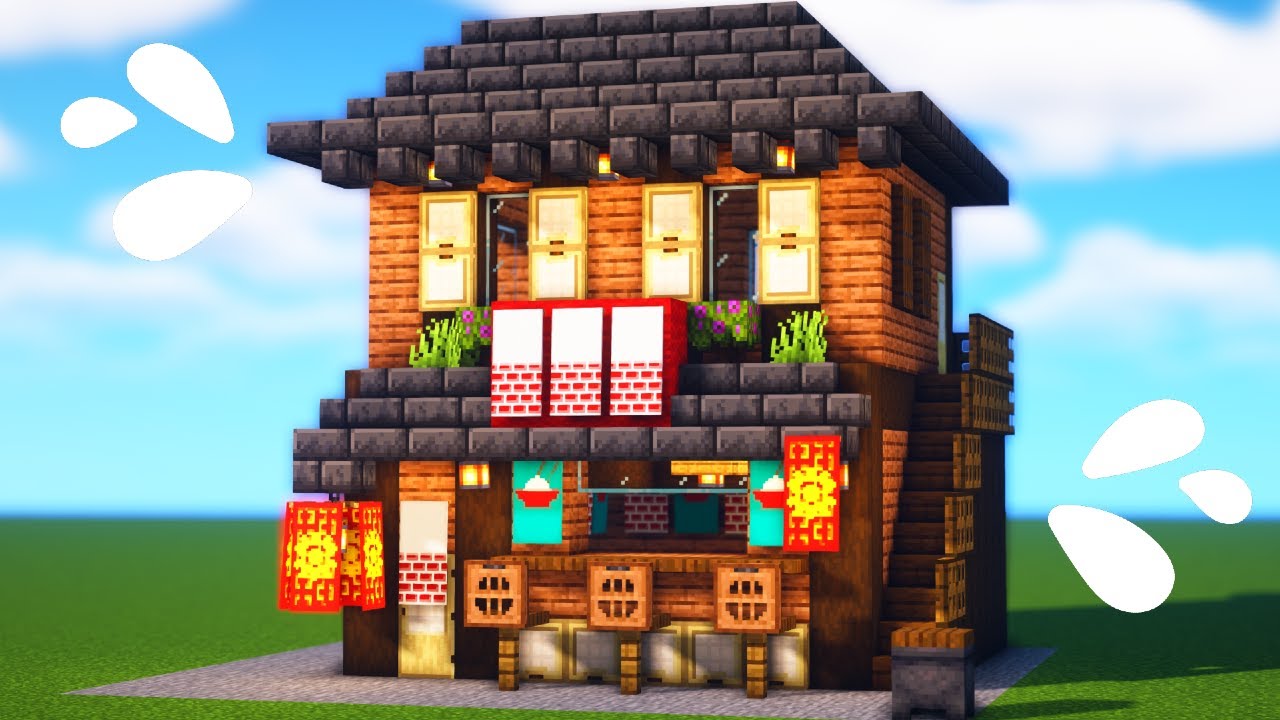 Minecraft - Tutorial Membuat Toko Ramen ! - YouTube