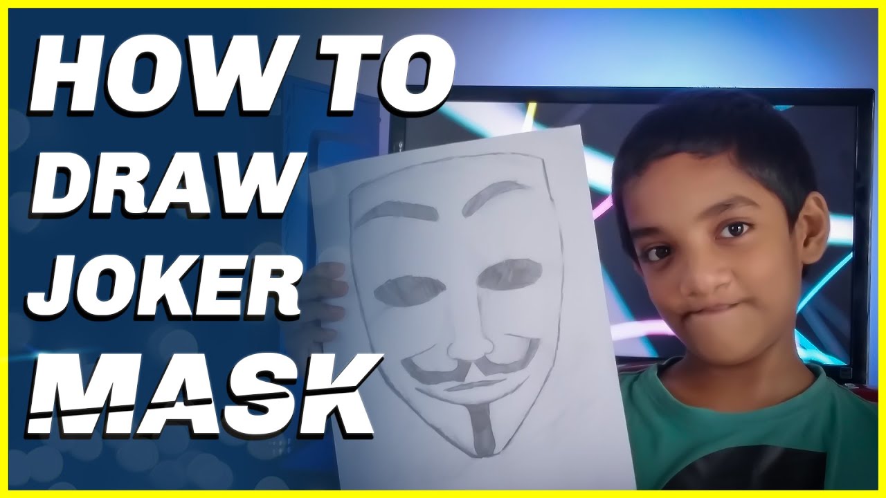 How to Draw anonymouse [hacker] mask step by step sketch tutorial - YouTube