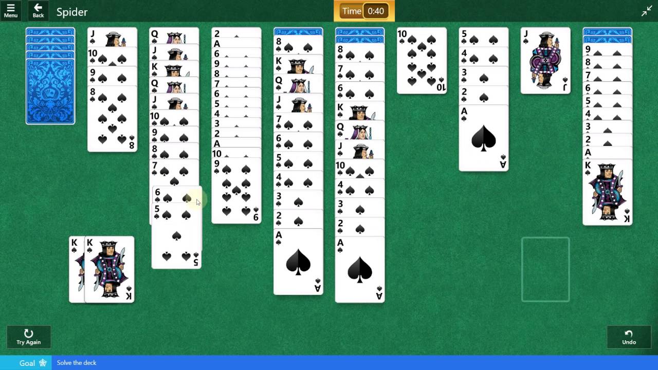 Microsoft Solitaire Collection - Spider - September 21 2016 - YouTube