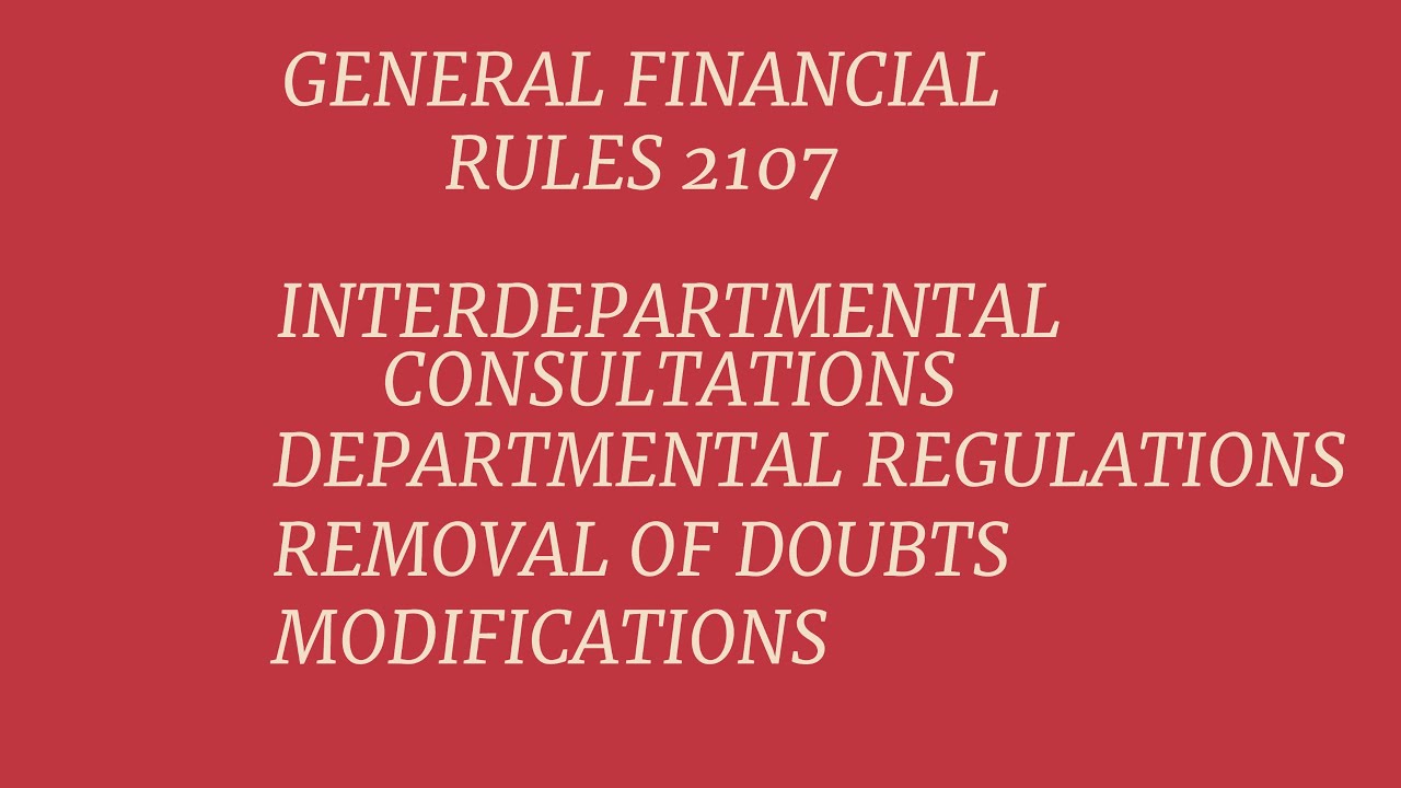 LECTURE4 GRNERAL FINANCIAL RULES 2017 PART 3 RULES 3 TO 6 ...