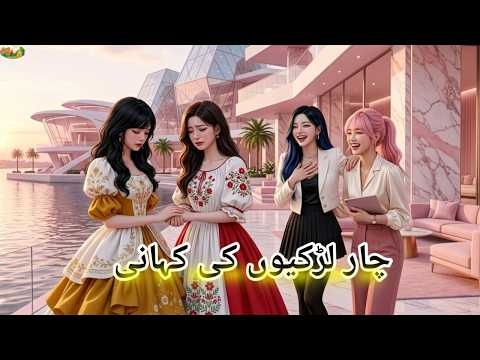 Tale Of Four Girls | Girls Fairy Tale | Urdu Hindi Kahani‎