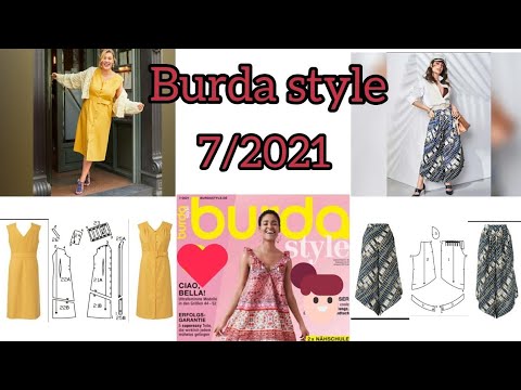 Review Burda 7/2021 , full line drawings - YouTube