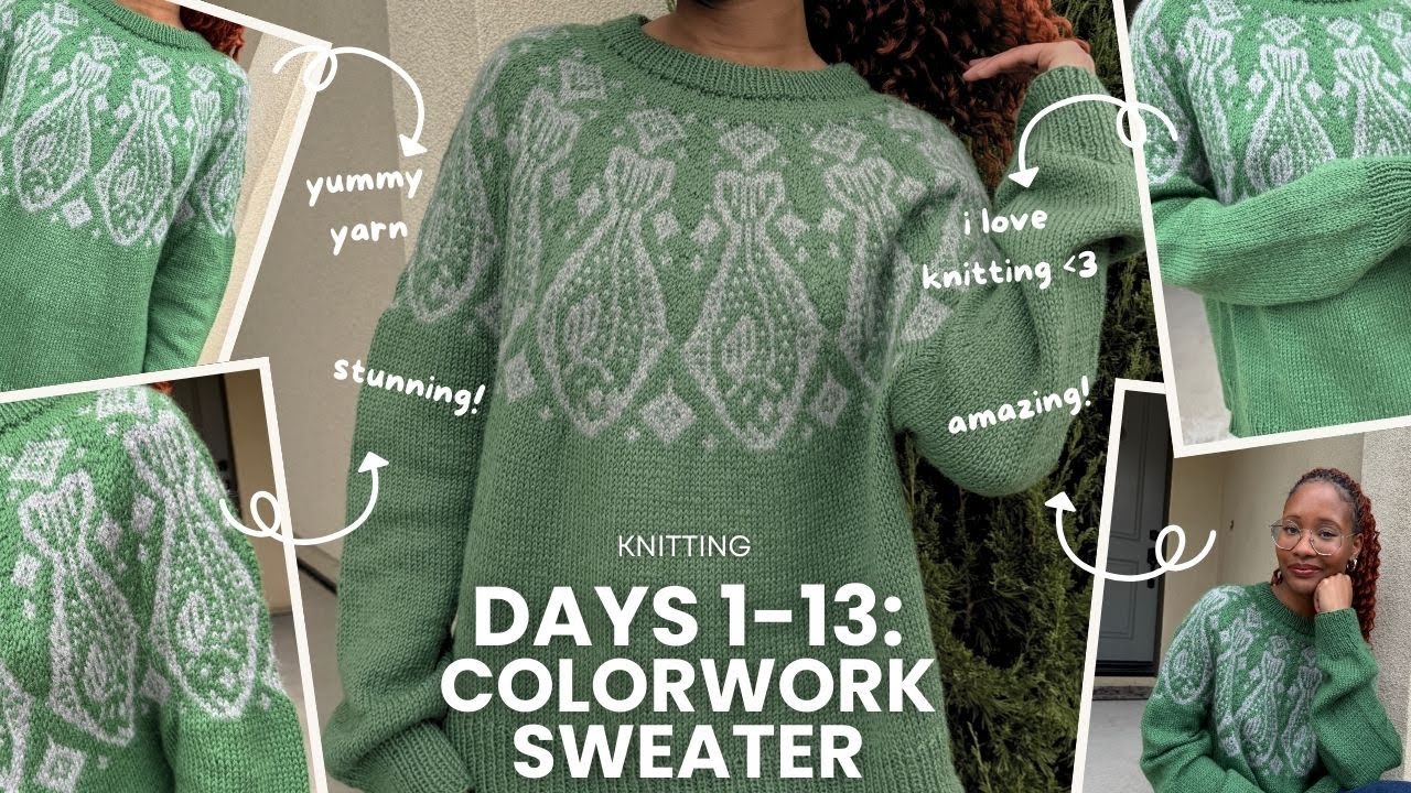 i knitted the halibut sweater by caitlin hunter in 13 days (timelapse ...