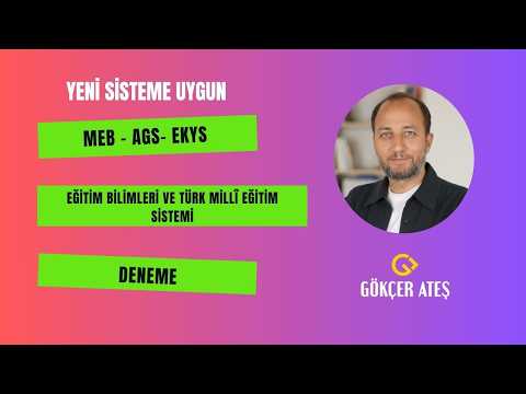 2026- MEB- AGS I Eğitim Bilimleri ve Türk Millî Eğitim Sistemi - Deneme VIII
