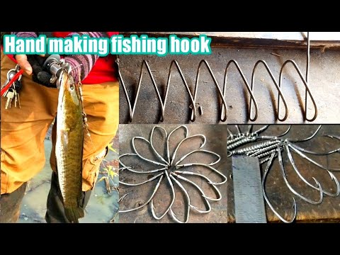 How to make the fishing hook by hand, and how to fishing SnakeHead use ...