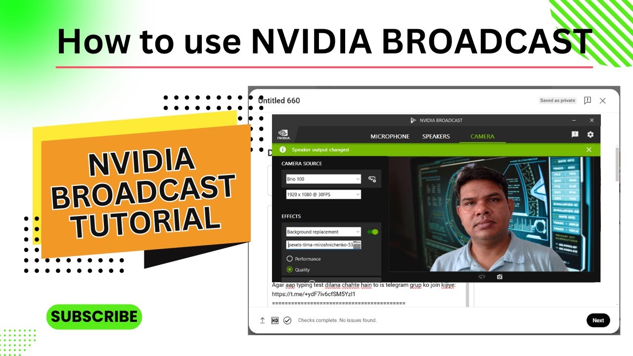 NVIDIA BROADCAST Tutorial For Beginners // How to use NVIDIA BROADCAST ...