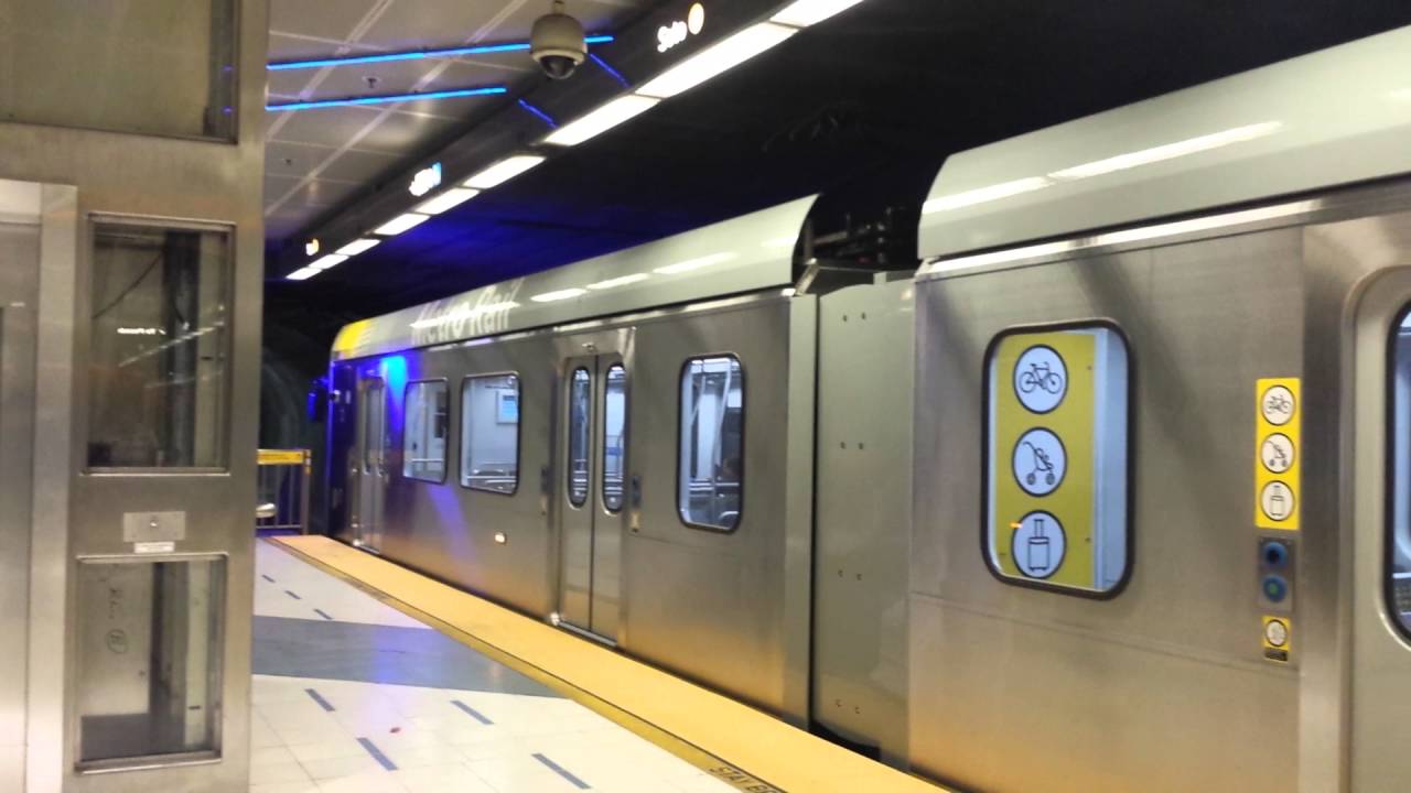 LACMTA Kinkisharyo Light Rail on The Gold Line at Soto Station - YouTube
