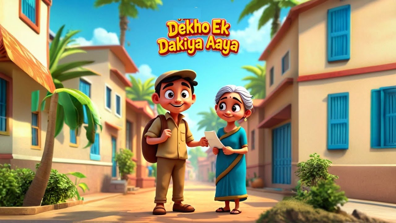 देखो एक डाकिया आया | Dekho Ek Dakiya Aaya | Nursery Hindi Rhymes For ...
