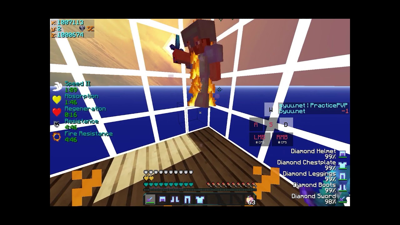 Minecraft syuu net 1vs1 久々のHandCam!! - YouTube