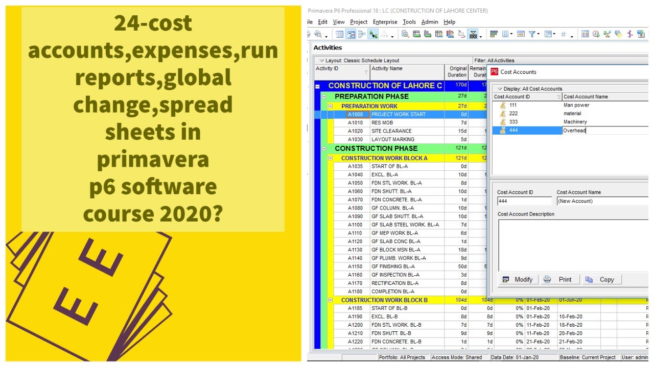 24cost accounts,expenses,run reports,global change,spread sheets in ...
