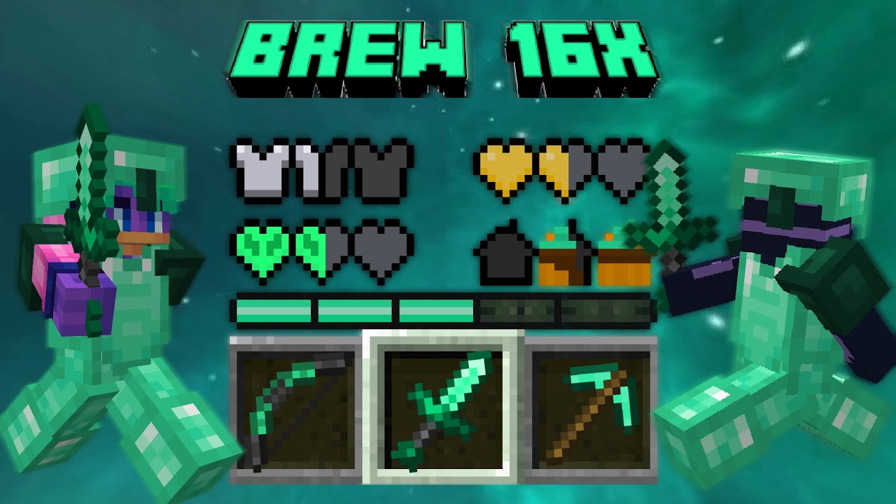 Brew 16x - MCBE Texture Pack (Best Minecraft Default Edit) - YouTube
