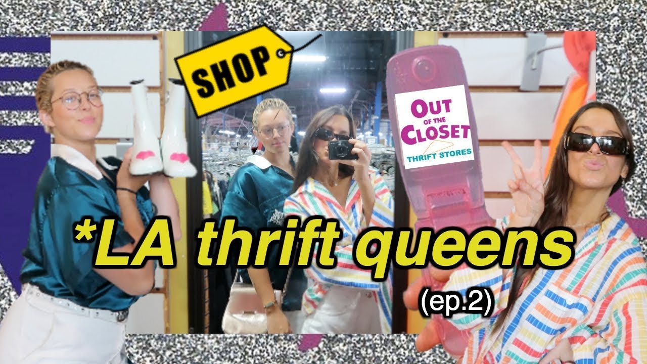 LA Thrift Queens #2 (come thrifting in LA + try on haul!) - YouTube