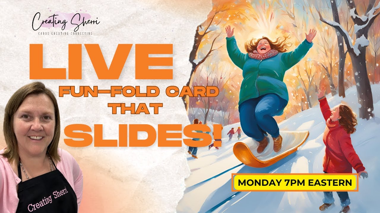 Live: Create a Unique Slider Card with Fun Fold Technique - YouTube