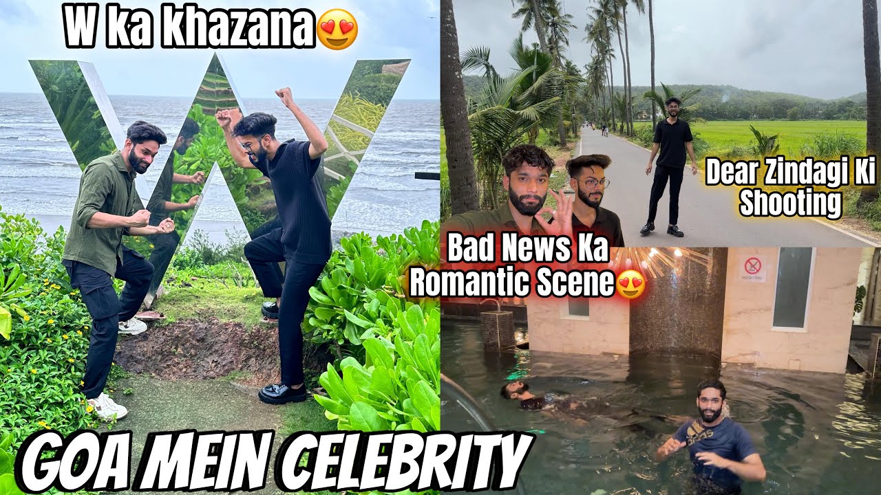 Goa Mein Celebrity🤩W ka Khazana | Bad News Movie ka Romantic scene ...