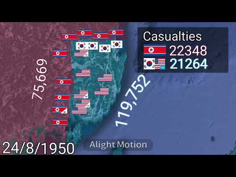 Battle of Pusan Perimeter in 1 minute using Google Earth - YouTube