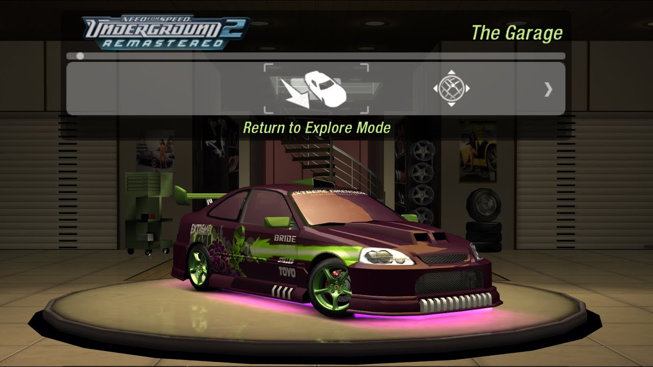 NFS Underground 2 Remastered | Part 20 | Customization | Honda Civic ...
