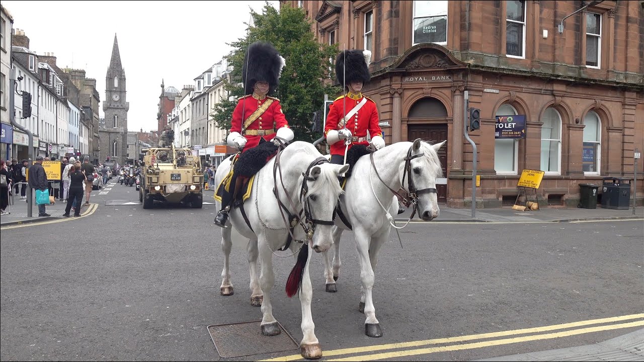 2024 City of Perth Salute Military parade along Perth High Street in Scotland on 4th August 2024 ...