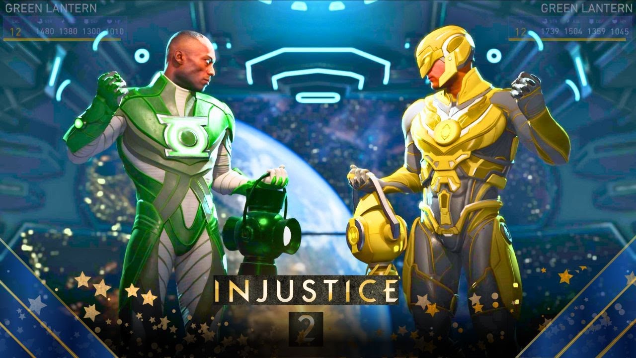 Injustice 2 - Green lantern Vs. Yellow Lantern - YouTube