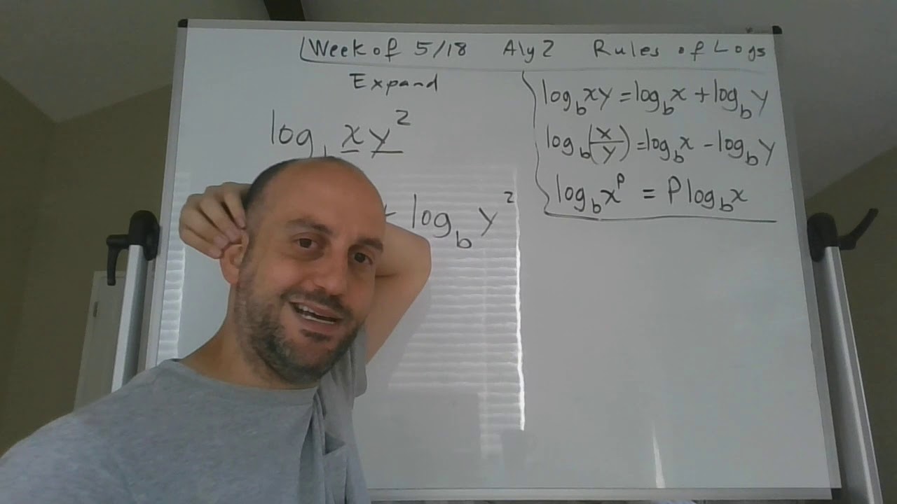 Week of May 18 Alg 2 Log Rules - YouTube