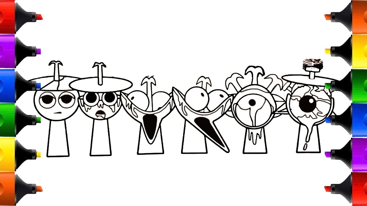 How to color Clucker from Sprunki l Coloring Page With DX - YouTube