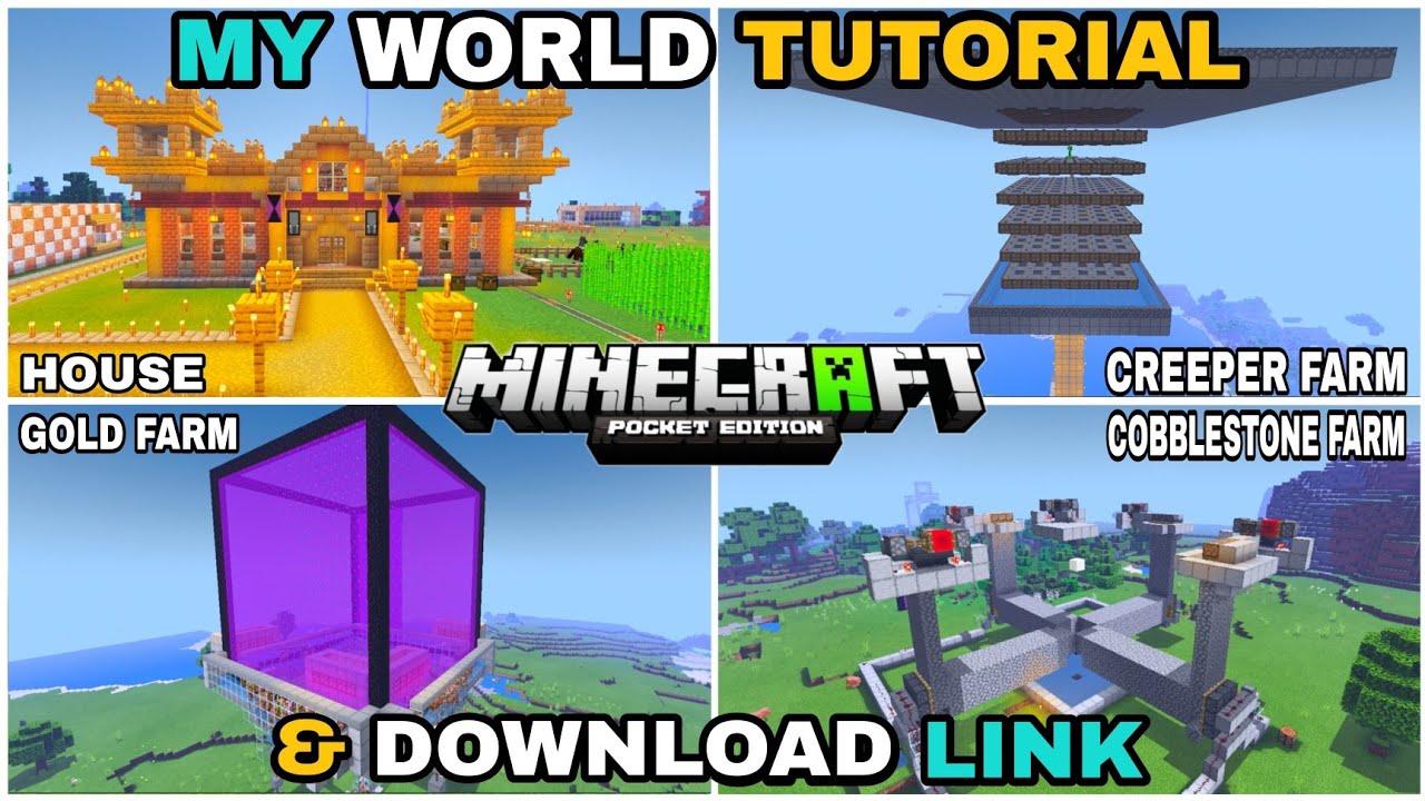 My Survival World Download | Minecraft Pe Best World Download link ...