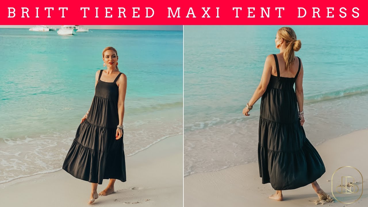 Feel Beautiful And Confident In The Drop Women's Britt Tiered Maxi Tent ...