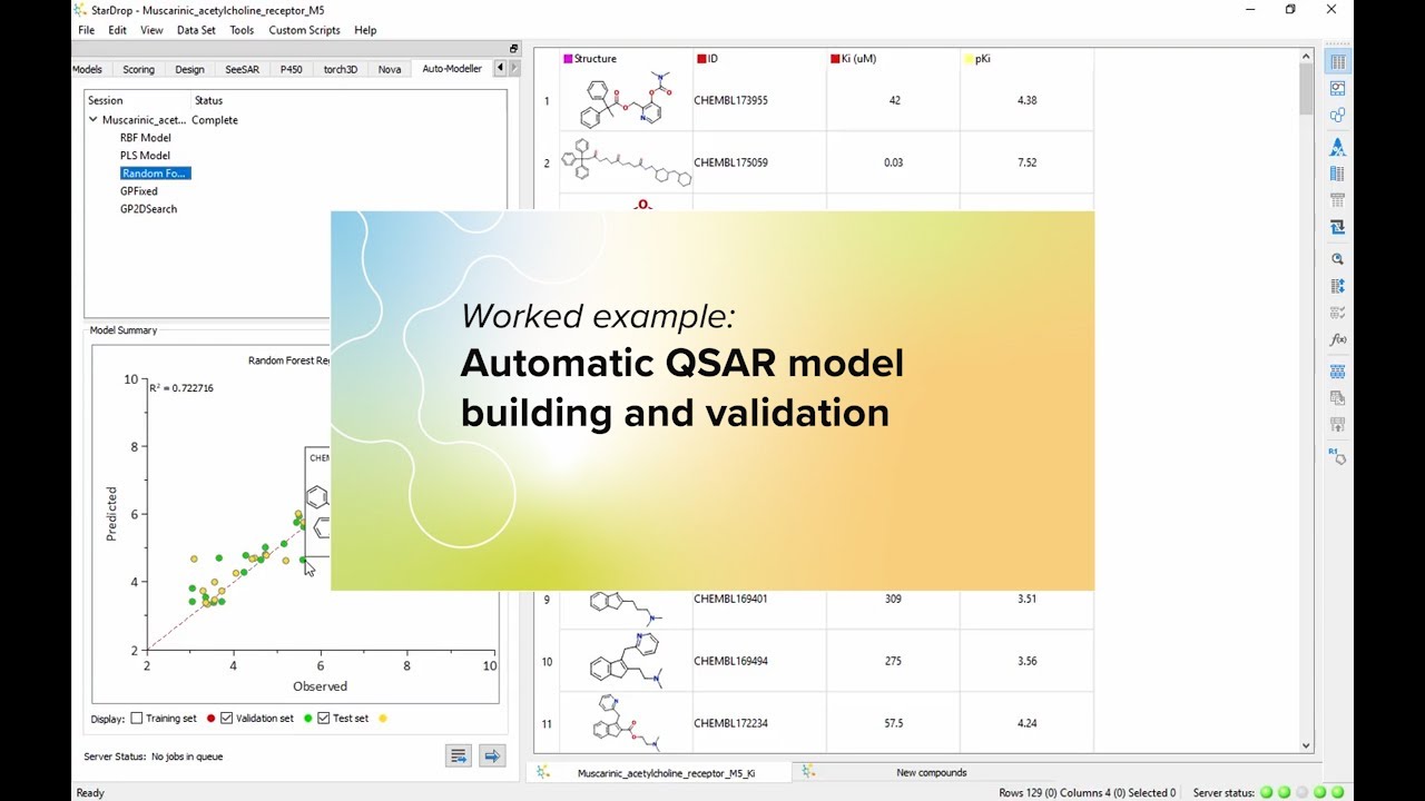 Example: Automatic QSAR model building and validation - YouTube