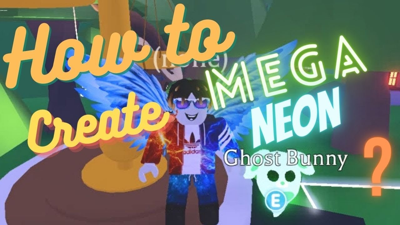 How to create Mega Neon Ghost Bunny (Ultra-Rare) in Roblox Adopt Me ...